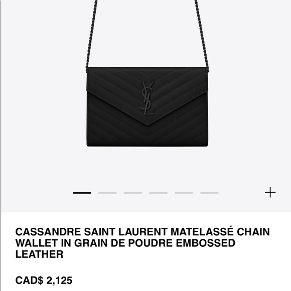 Saint Laurent | Bags | Ysl Cassandre Envelope Chain Wallet | Poshmark